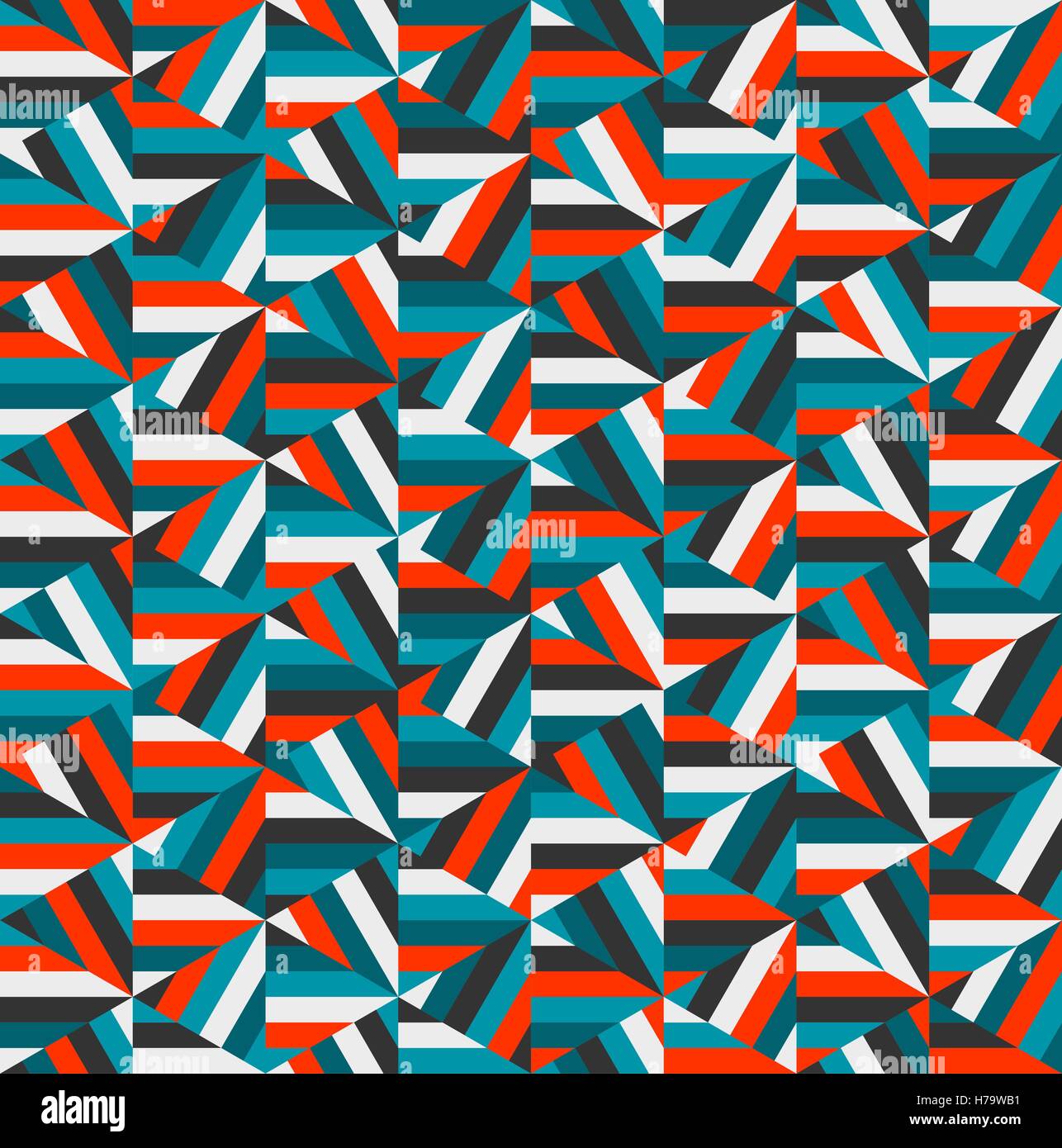 Vector Blue Red Triangle Random Stripes Geometric Pattern Stock Vector Image & Art - Alamy