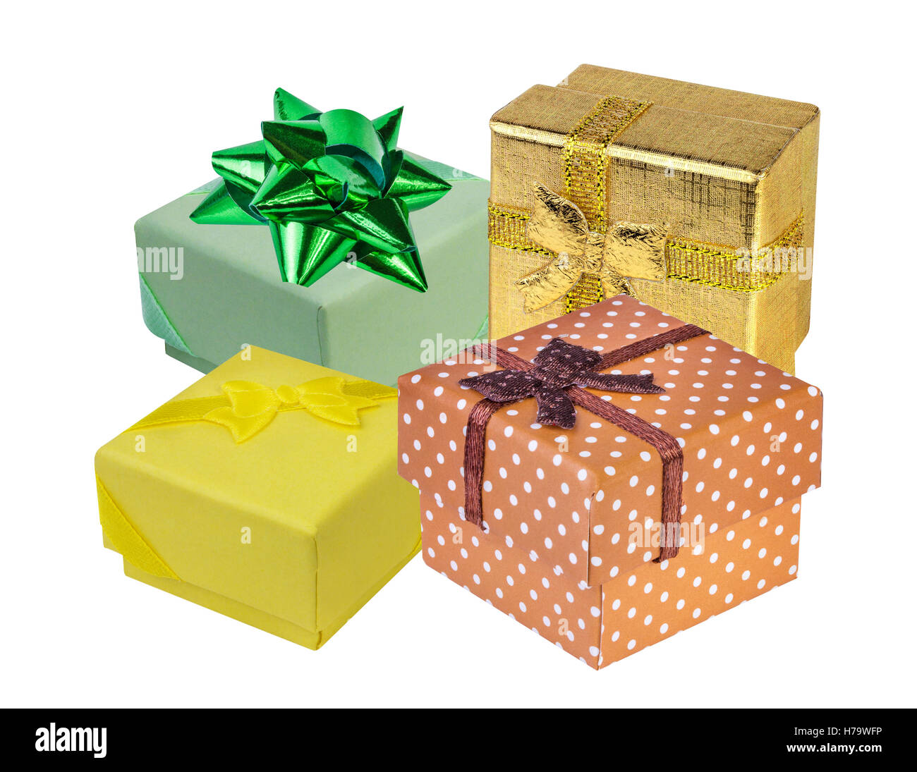 White gift box paper Cut Out Stock Images & Pictures - Alamy