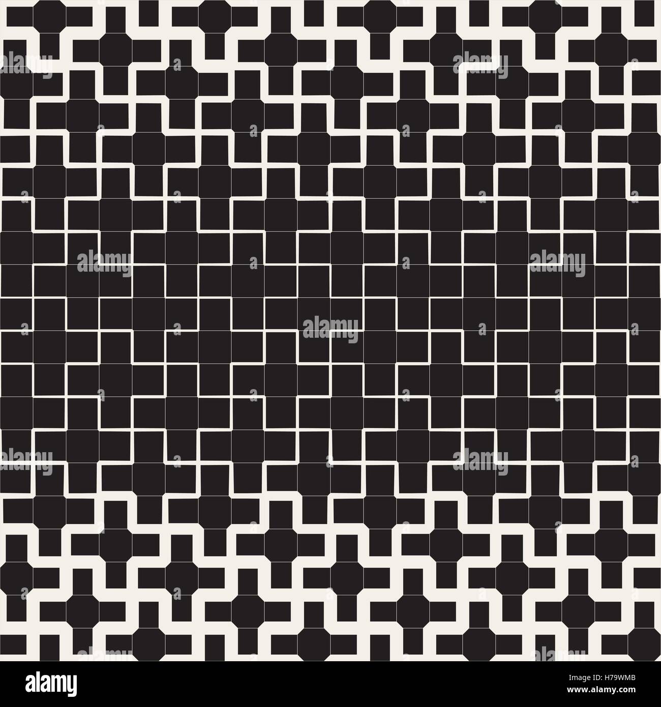 Vector Seamless Black and White Geometric Cross Grid Line Pattern Stock ...