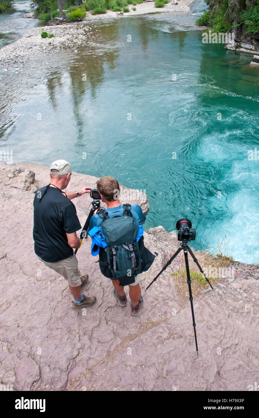 Nature photographers on site Stock Photo - Alamy
