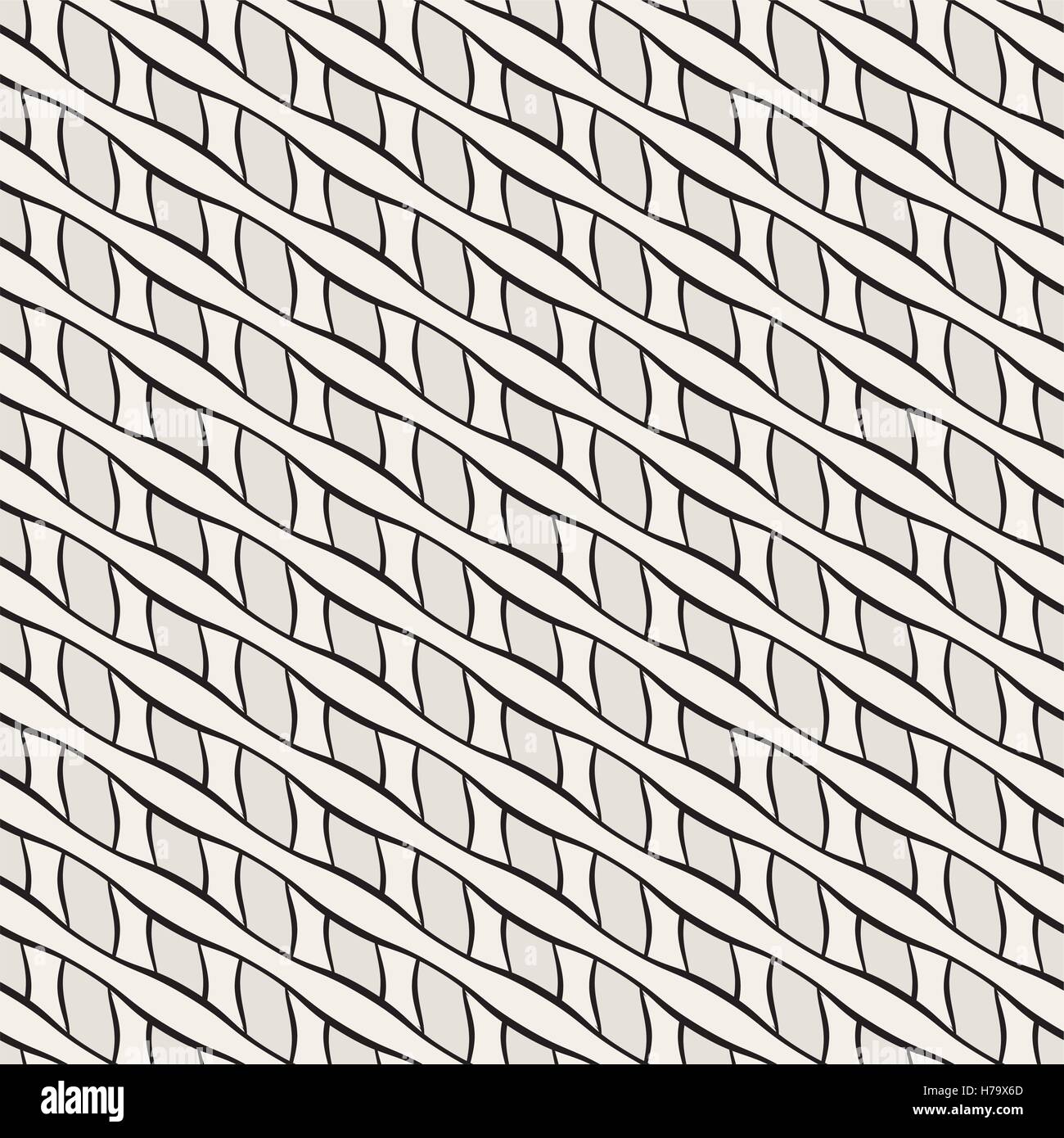 Vector Seamless Black and White Rounded Parallel and Intersecting Lines ...