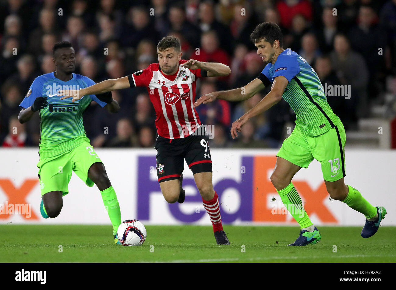 (left-right) Inter Milan's Assane Demoya Gnoukouri, Southampton's Jay ...