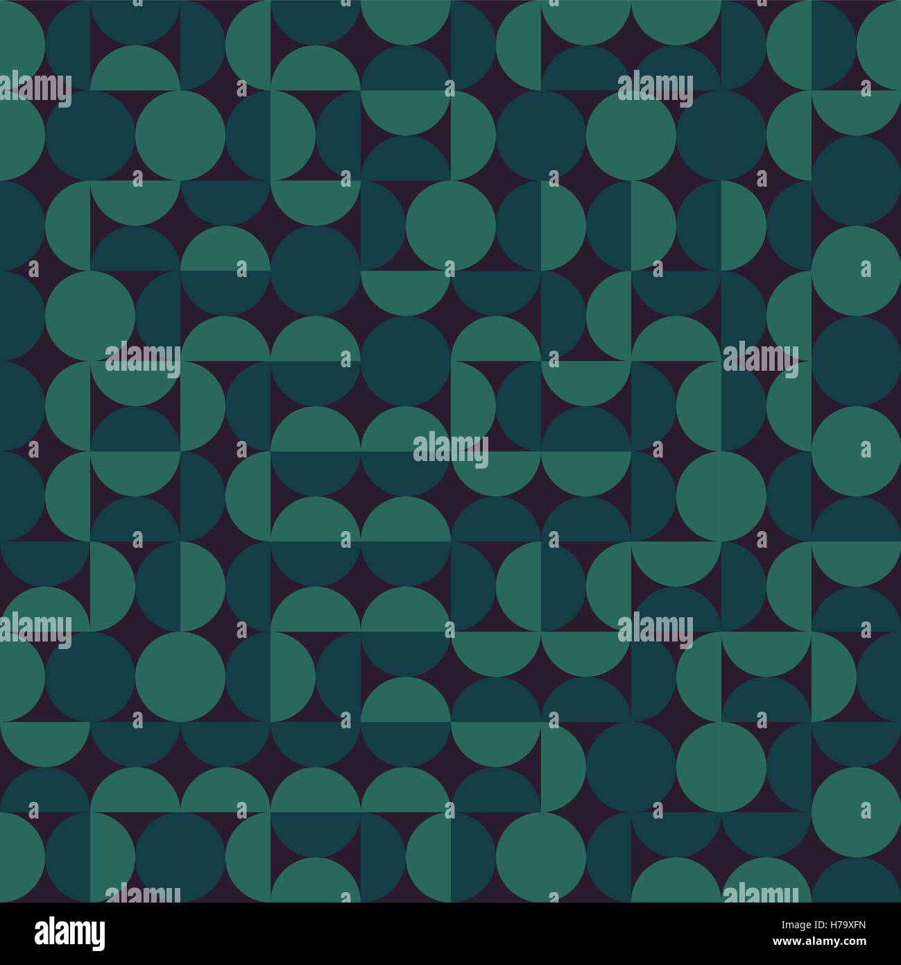 Vector Seamless Dark Green Geometric Semi Circle Irregular Blocks Retro ...