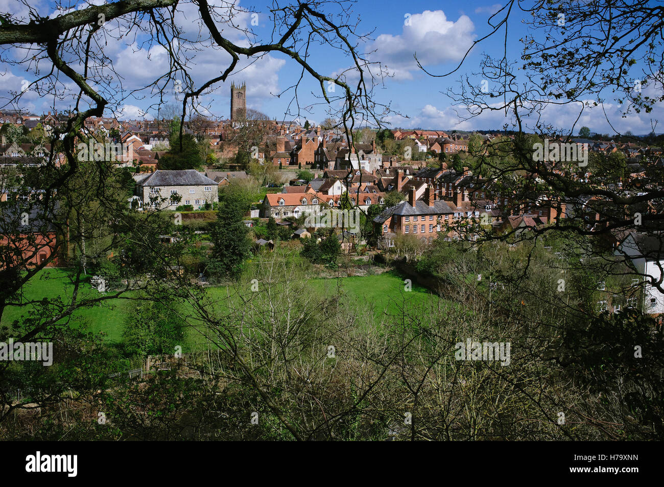View of Ludlow from Whitcliffe Common Stock Photo - Alamy