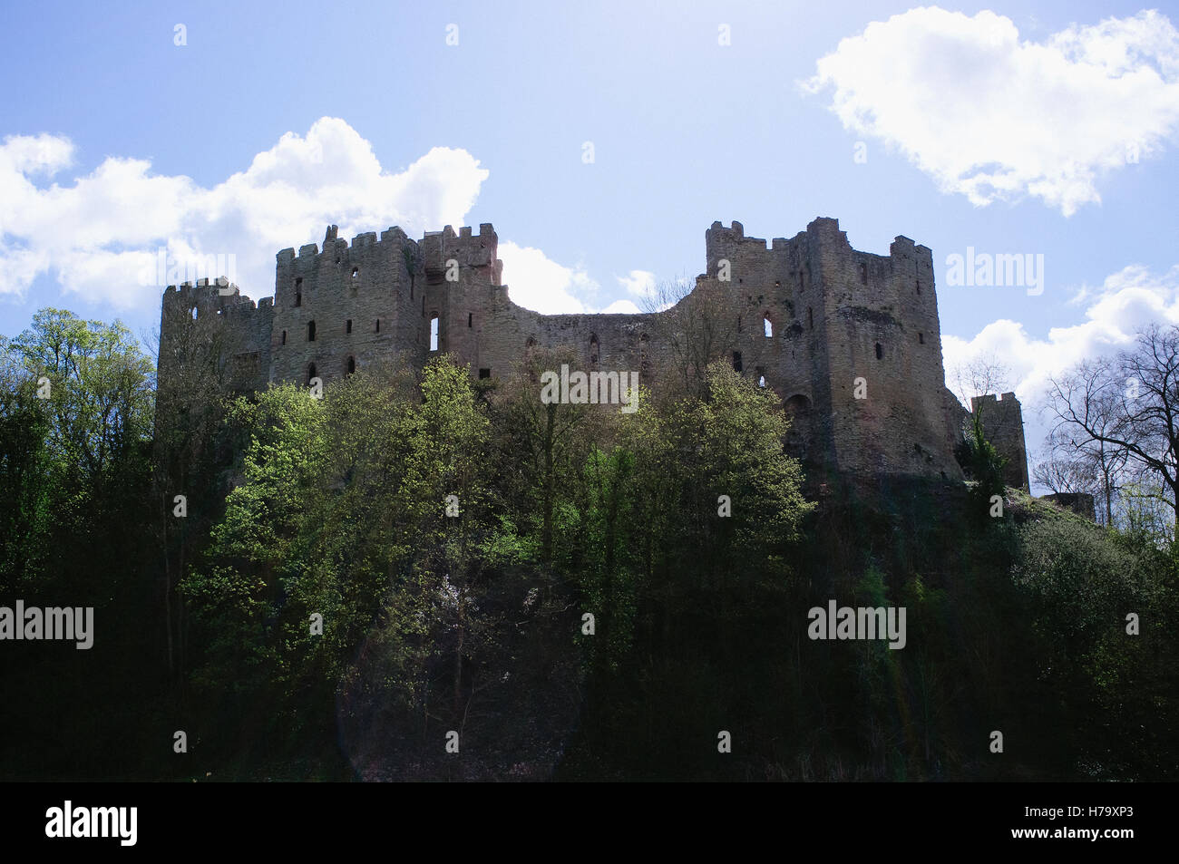 A dramatic view of Ludlow Castle, Ludlow, Shropshire, UK Stock Photo ...