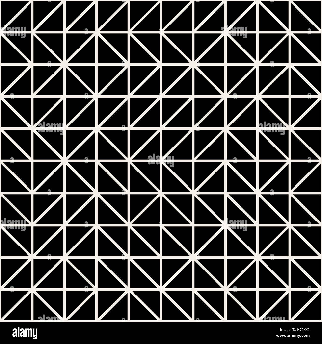 Vector Seamless Black And White Irregular Triangle Grid Geometric ...