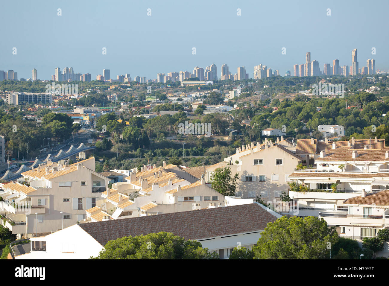 Views of the village of Altea, province of Alicante, Spain. Horizontal ...
