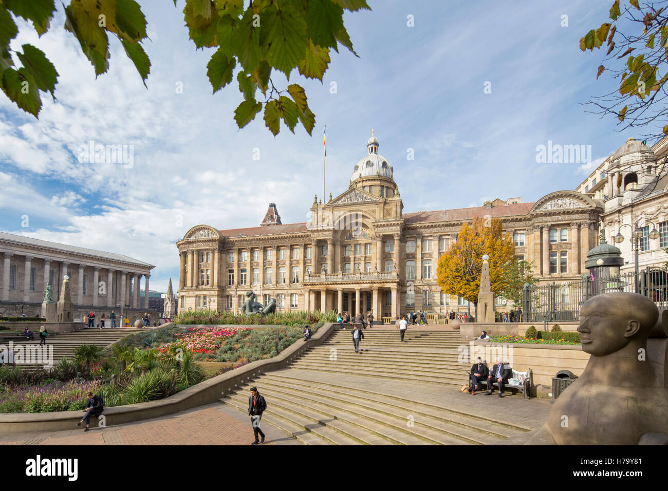 Victoria Square and the Council House building, Birmingham City Centre ...