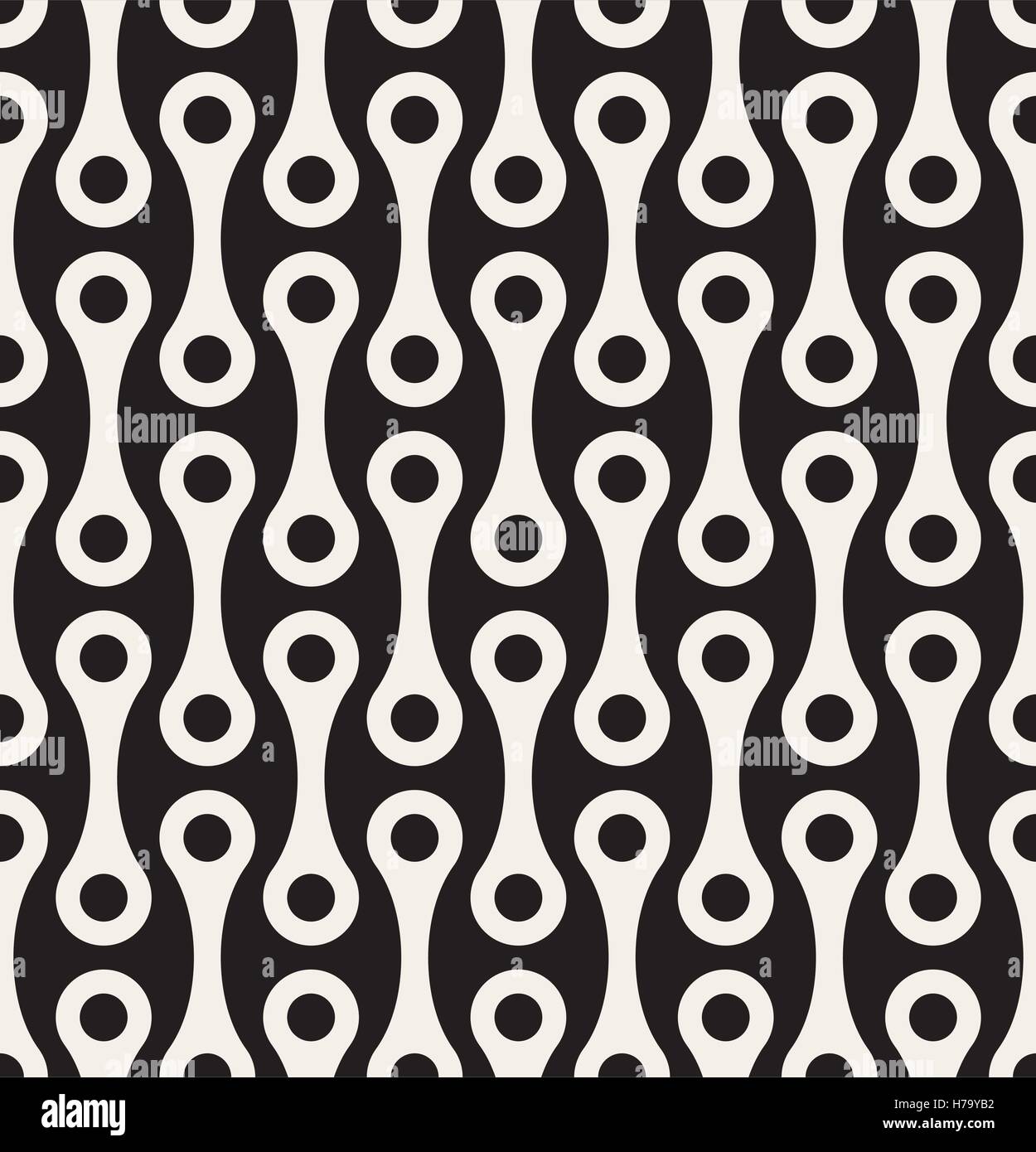 Vector Seamless Black and White Arc Connected Circles Rounded Lines ...