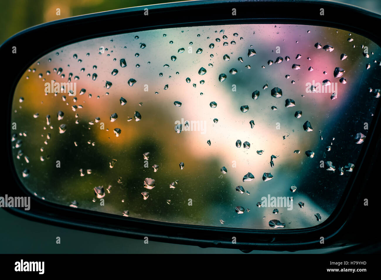 Rain drop on mirror focus hi-res stock photography and images - Alamy