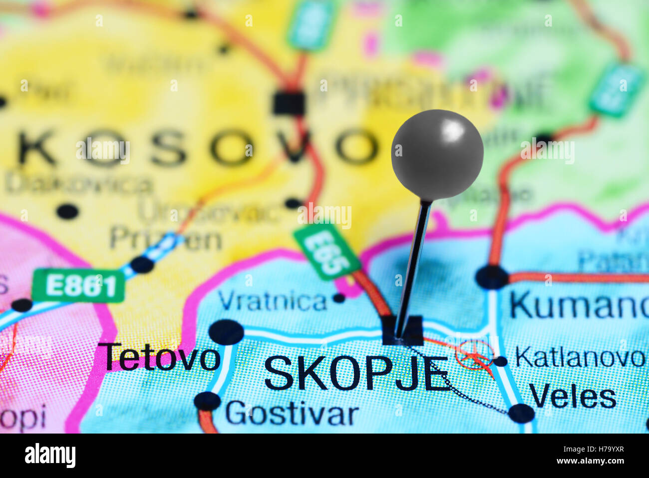 Skopje map hi-res stock photography and images - Alamy