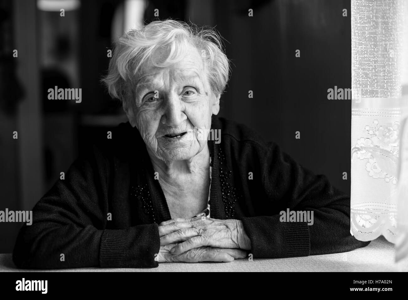 Woman at business table Black and White Stock Photos & Images - Alamy