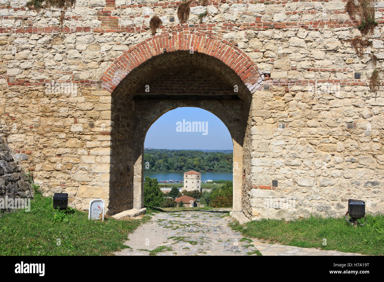 The Nebojsa Tower (1460) of the Kalemegdan Fortress in Belgrade, Serbia ...