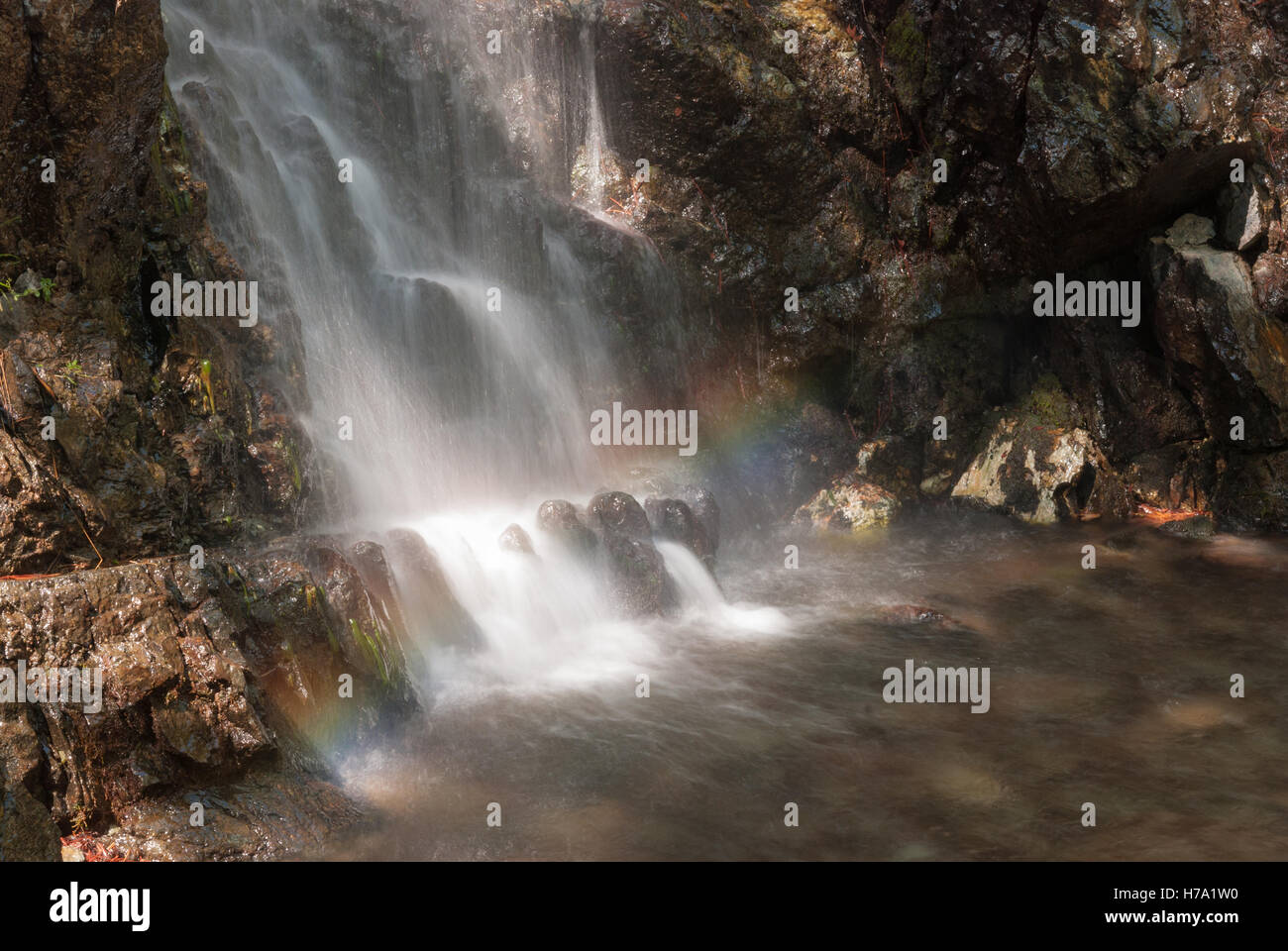 Beautiful waterfall. Caledonia (Kalidonia) waterfalls. Troodos ...