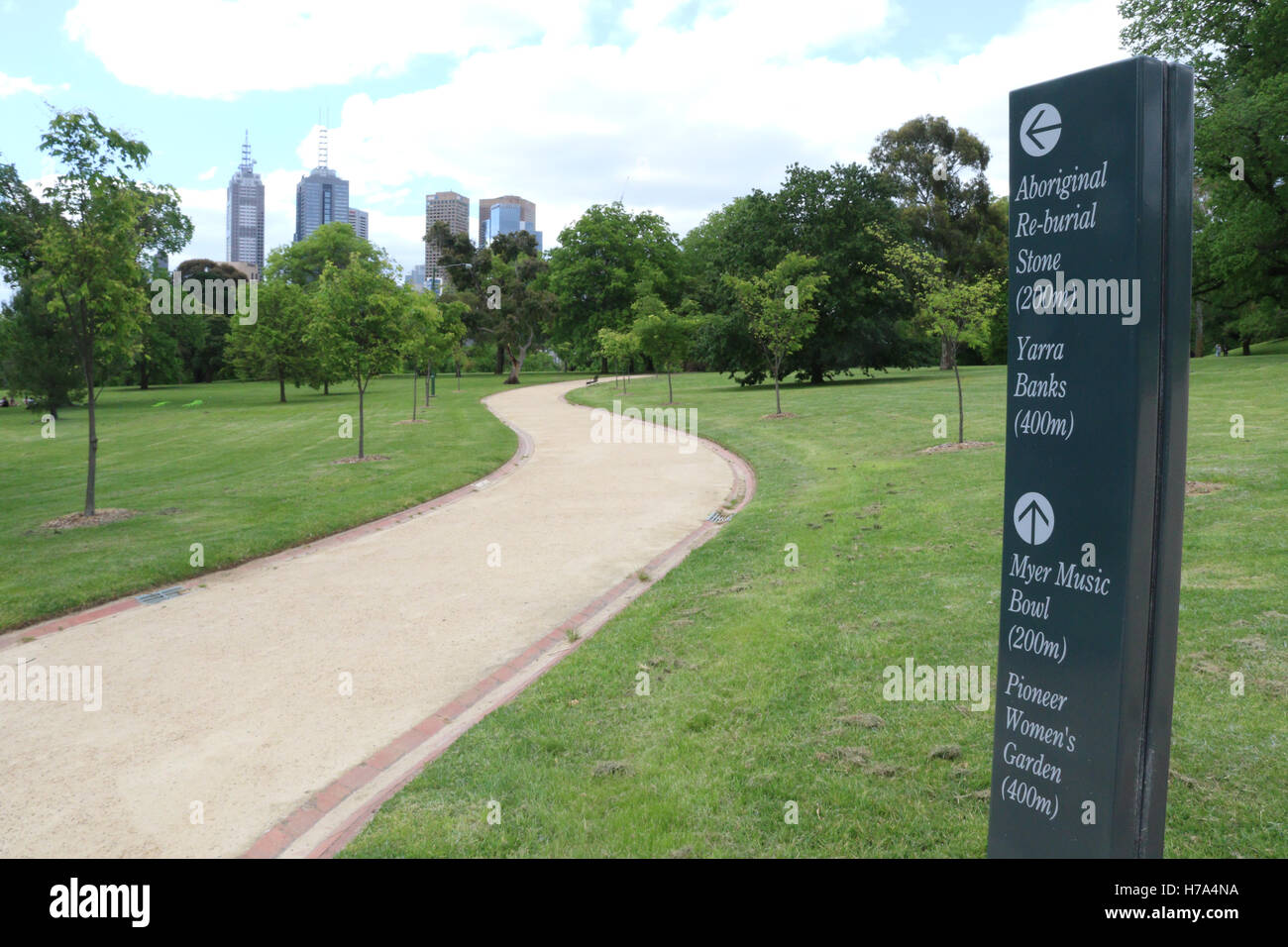 Kings Domain parklands in Melbourne Stock Photo - Alamy