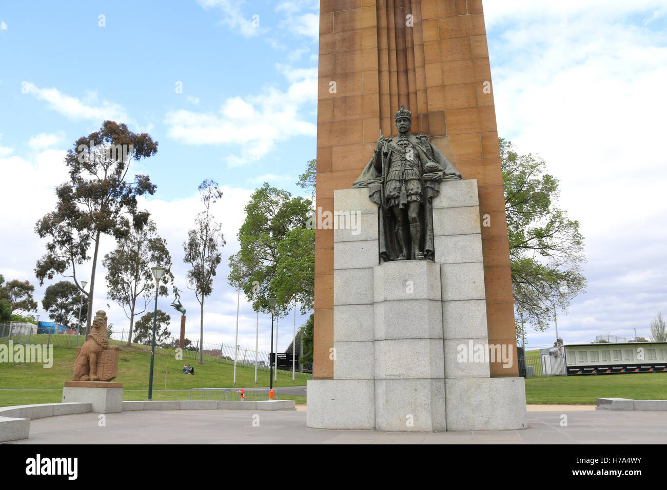 King George V Memorial in the Kings Domain park in Melbourne Stock ...