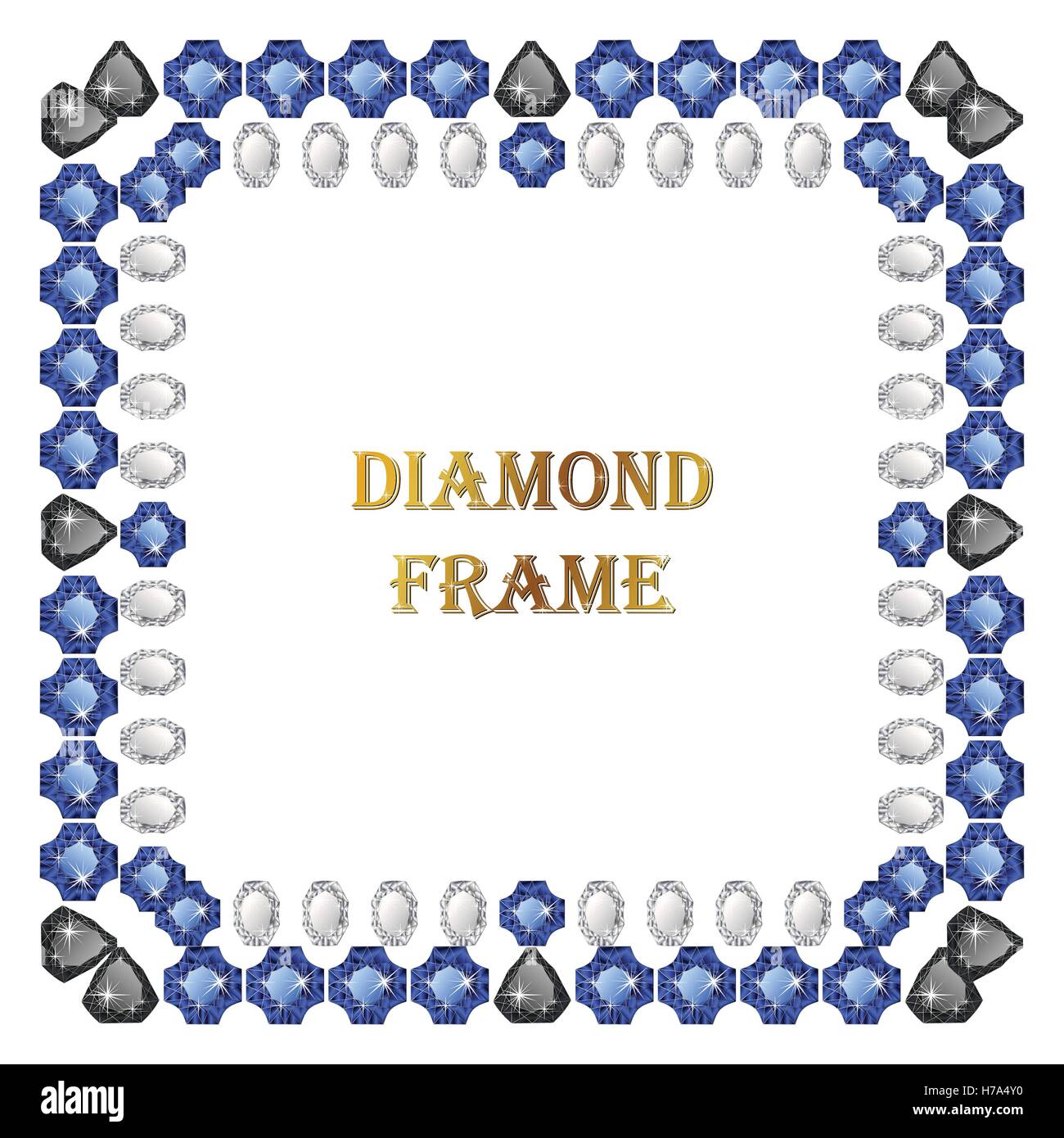 Diamonds square frame Stock Vector Image & Art - Alamy