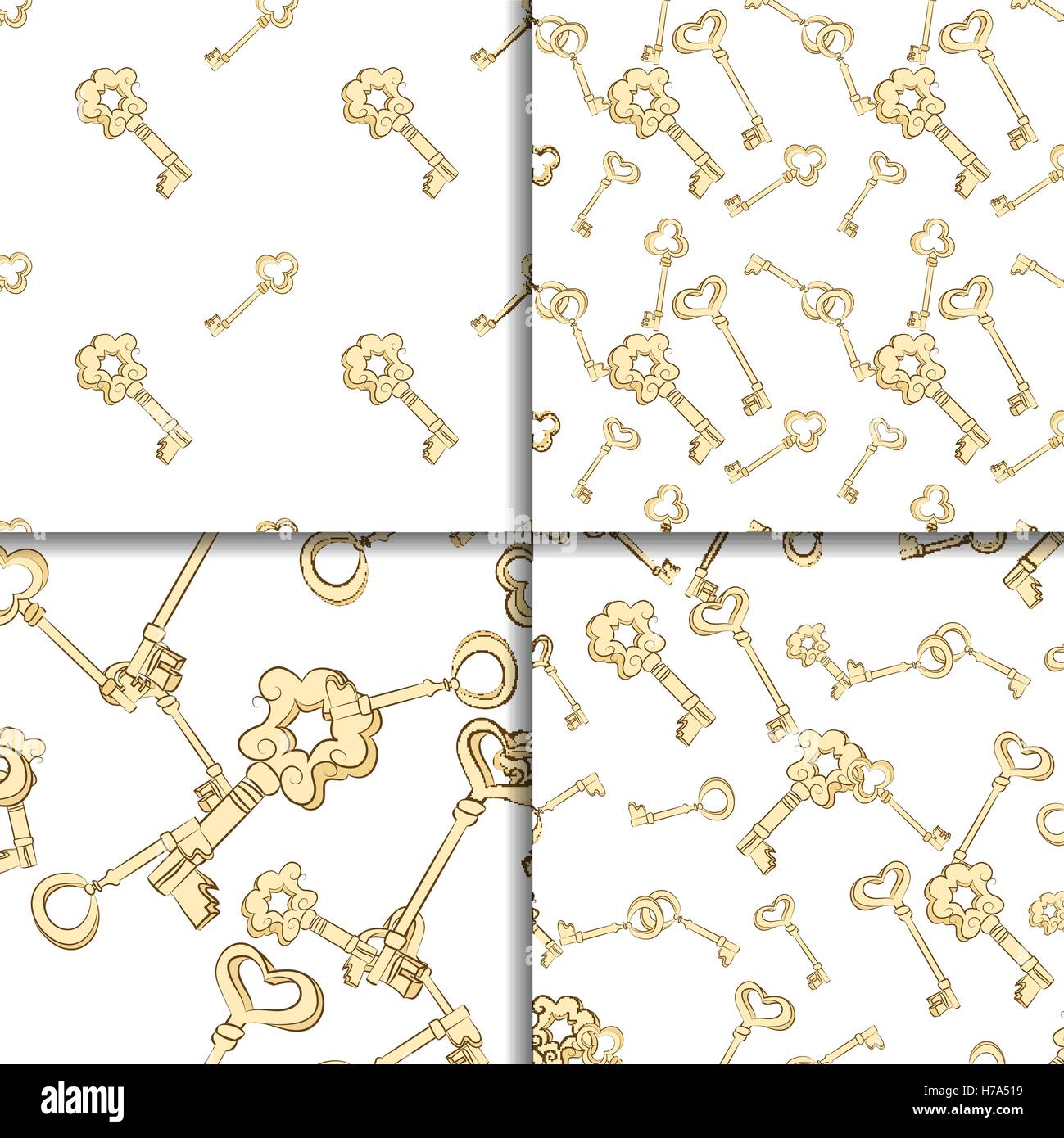 Seamless keys pattern set Stock Vector Image & Art - Alamy