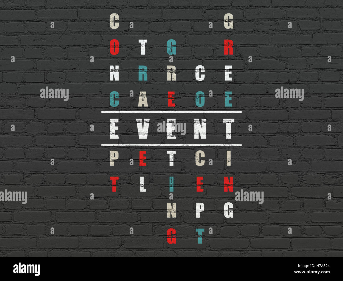 Entertainment, concept: Event in Crossword Puzzle Stock Photo - Alamy