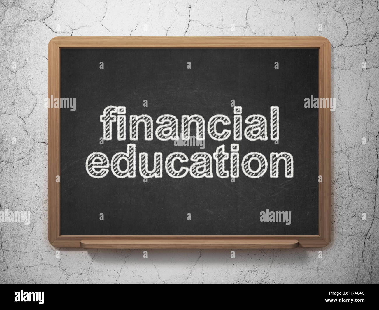 Education concept: Financial Education on chalkboard background Stock ...