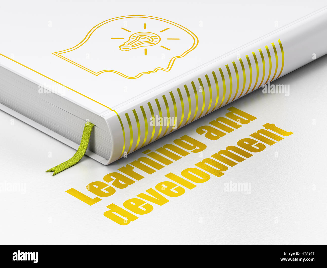 Learning concept: book Head With Lightbulb, Learning And Development on ...