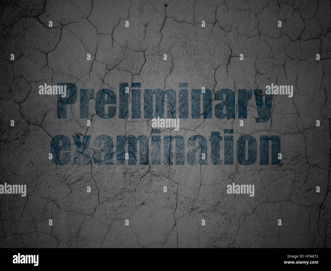 Studying concept: Preliminary Examination on grunge wall background ...