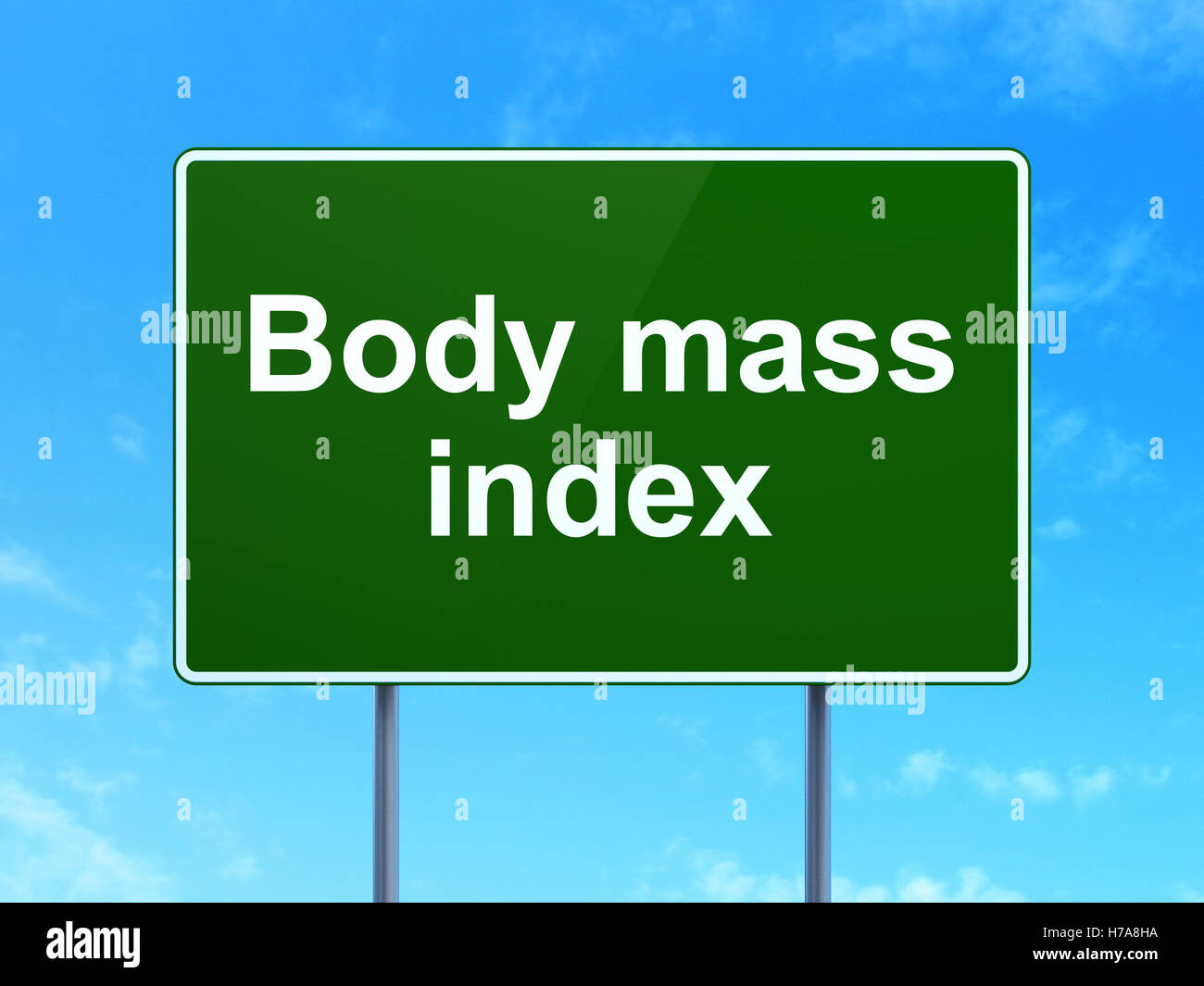 Medicine concept: Body Mass Index on road sign background Stock Photo ...