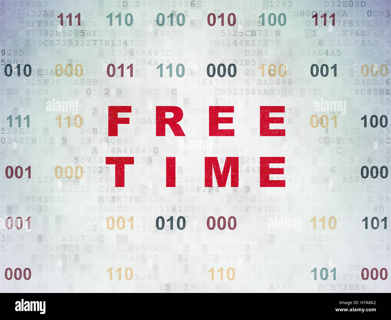 Time concept: Free Time on Digital Data Paper background Stock Photo ...