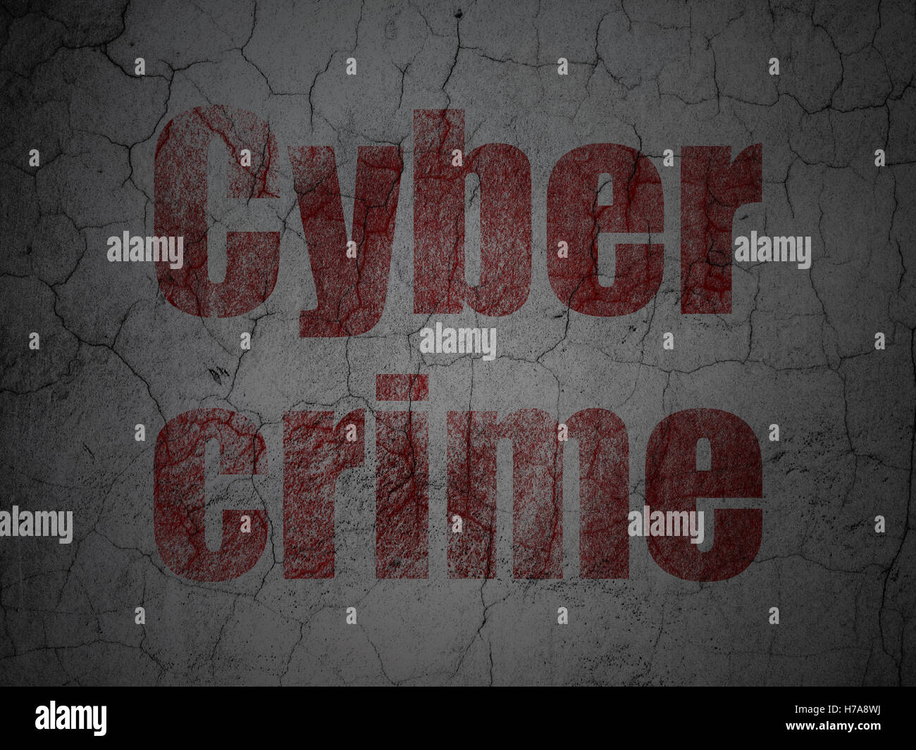 Protection concept: Cyber Crime on grunge wall background Stock Photo ...