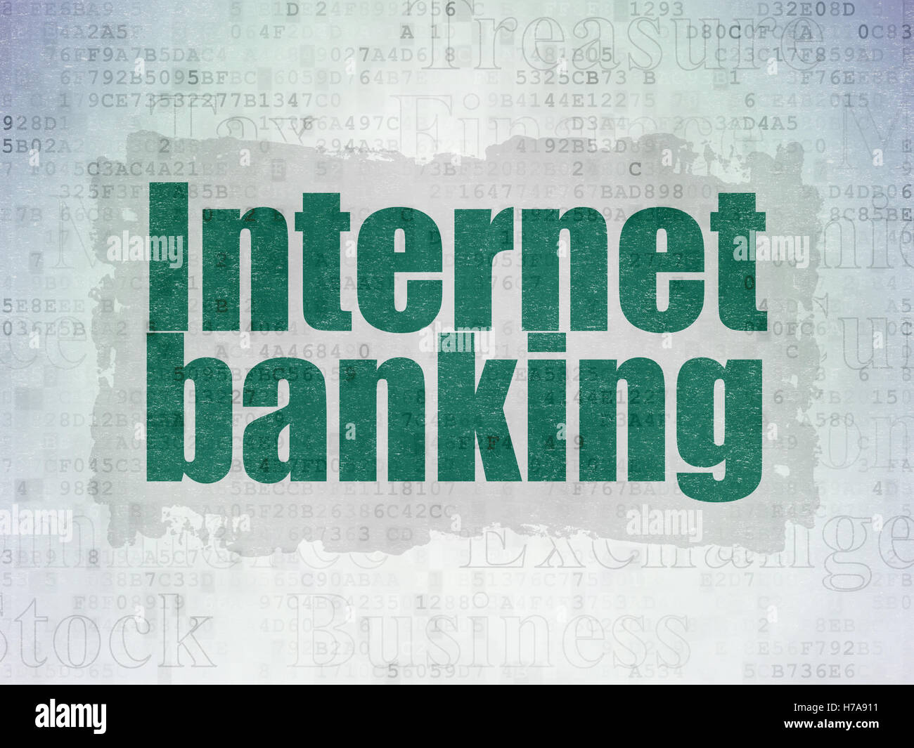 Banking concept: Internet Banking on Digital Data Paper background ...