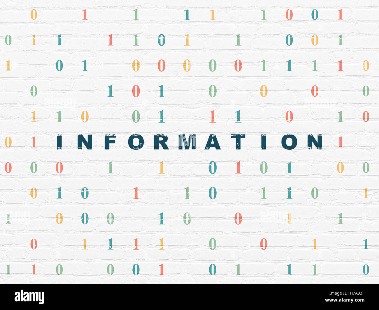 Information concept: Information on wall background Stock Photo - Alamy