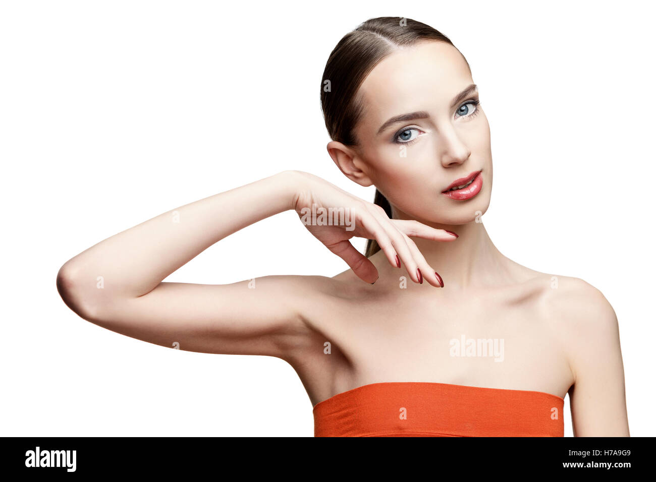 Beautiful Woman with Clean Fresh Skin Stock Photo - Alamy