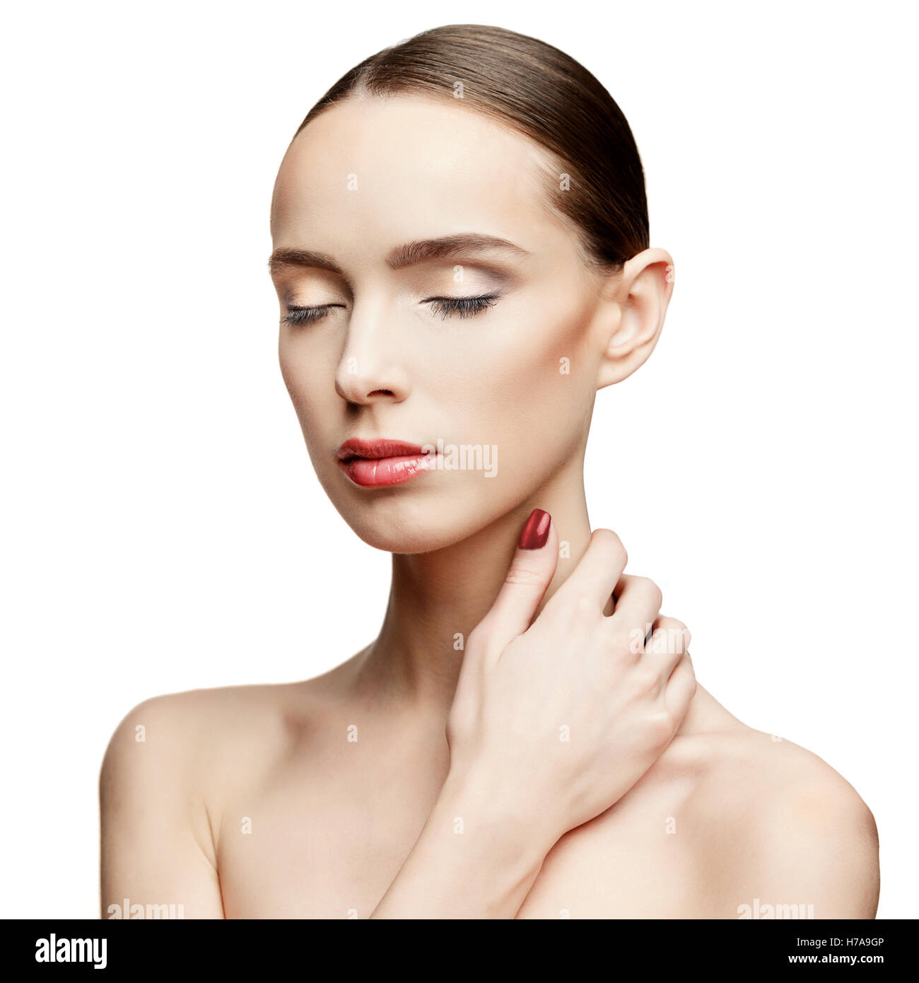 Beautiful Woman with Clean Fresh Skin Stock Photo - Alamy