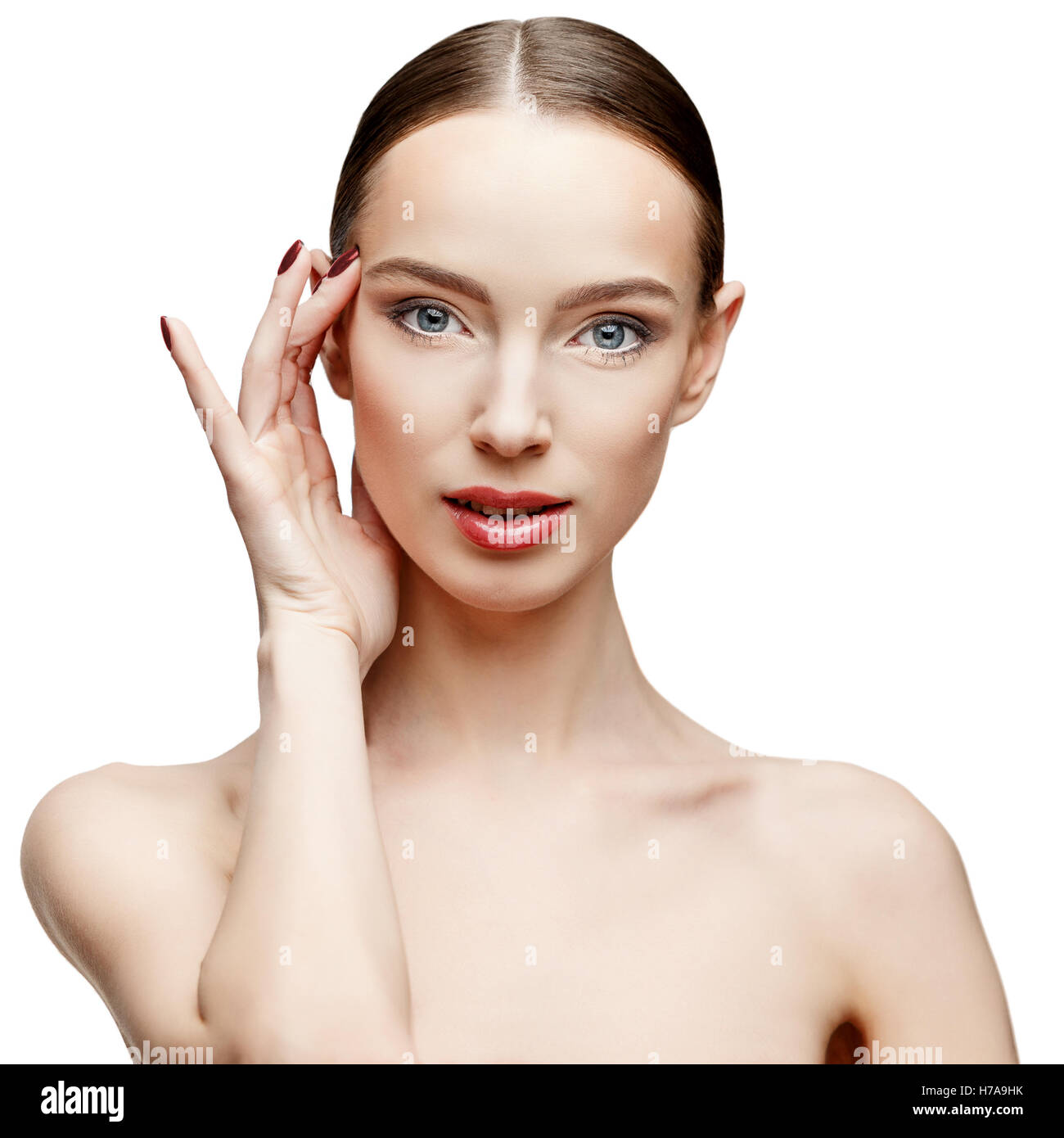 Beautiful Woman with Clean Fresh Skin Stock Photo - Alamy