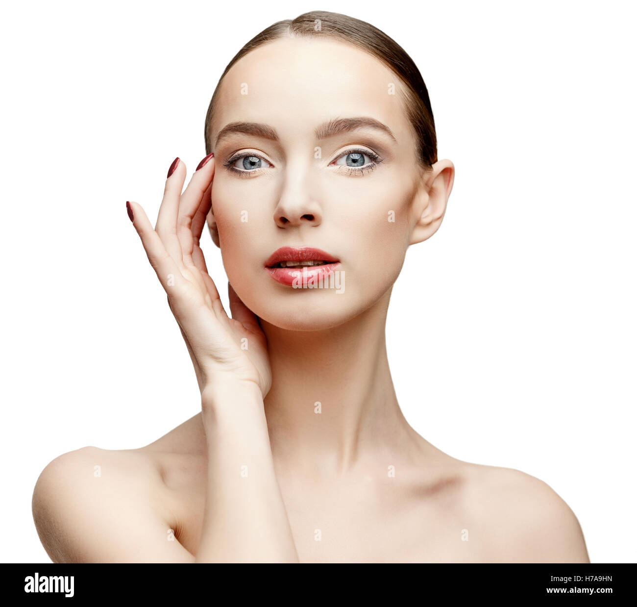 Beautiful Woman with Clean Fresh Skin Stock Photo - Alamy
