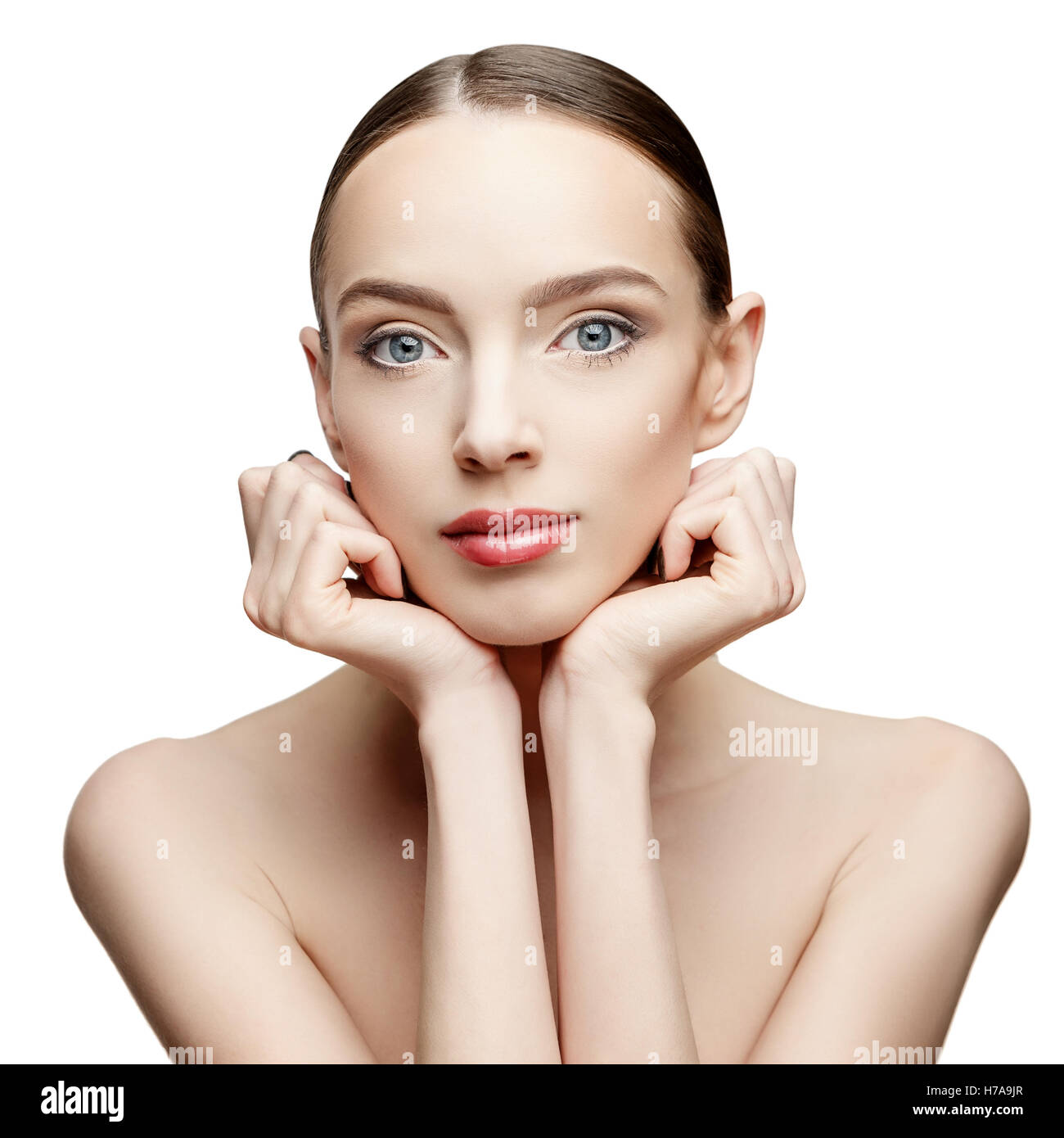 Beautiful Woman with Clean Fresh Skin Stock Photo - Alamy