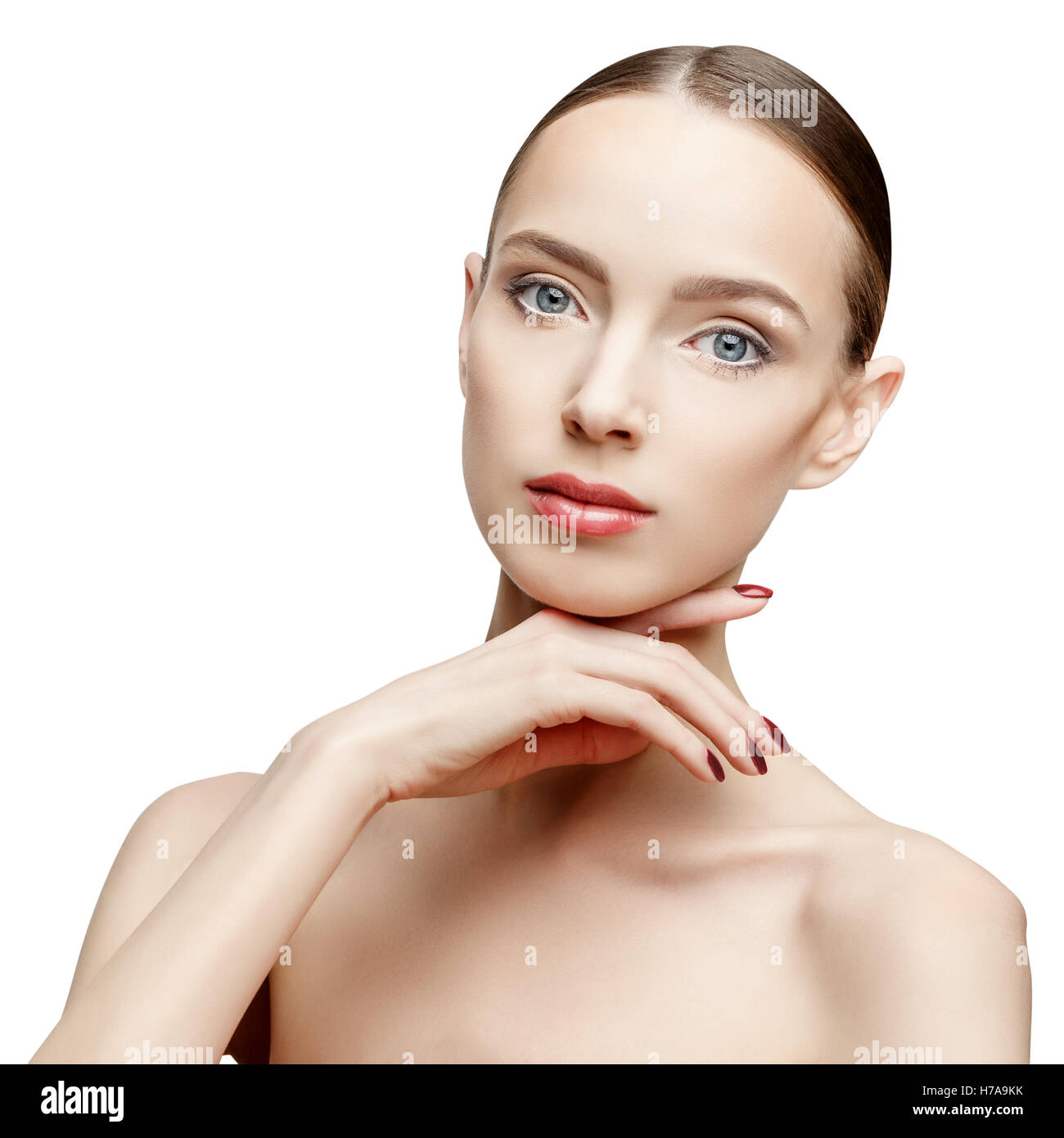 Beautiful Woman with Clean Fresh Skin Stock Photo - Alamy