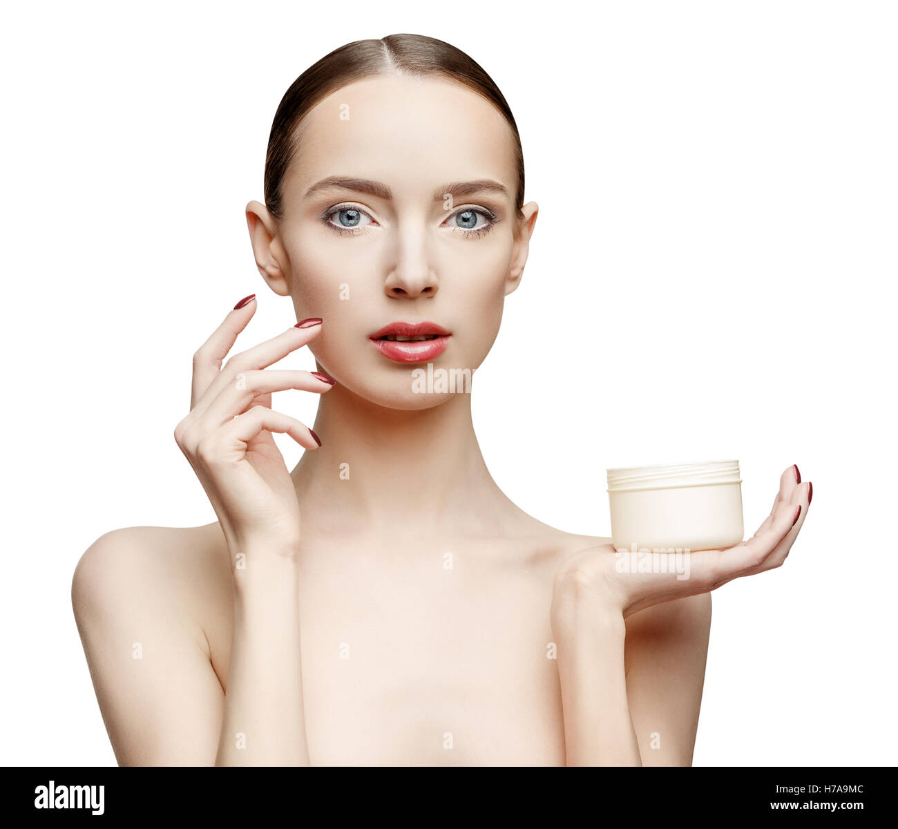 Beautiful Woman with Clean Fresh Skin Stock Photo - Alamy