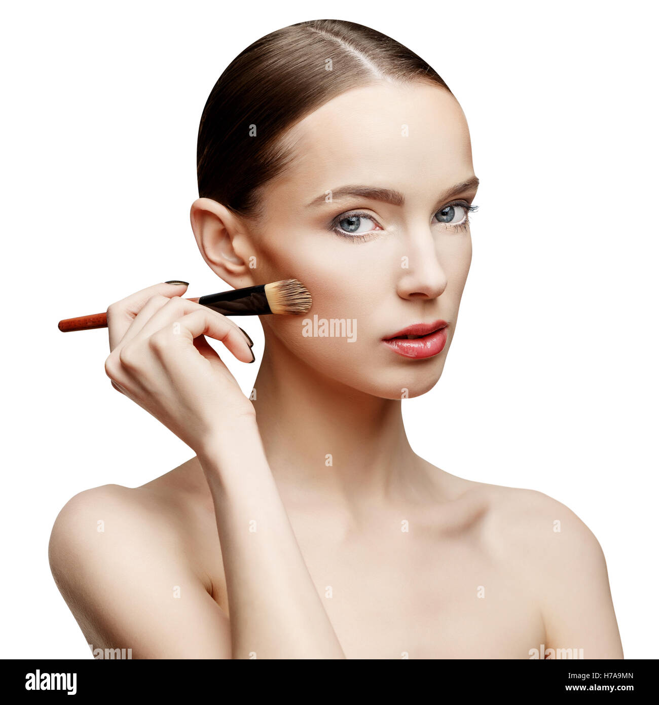 Beautiful Woman with Clean Fresh Skin Stock Photo - Alamy