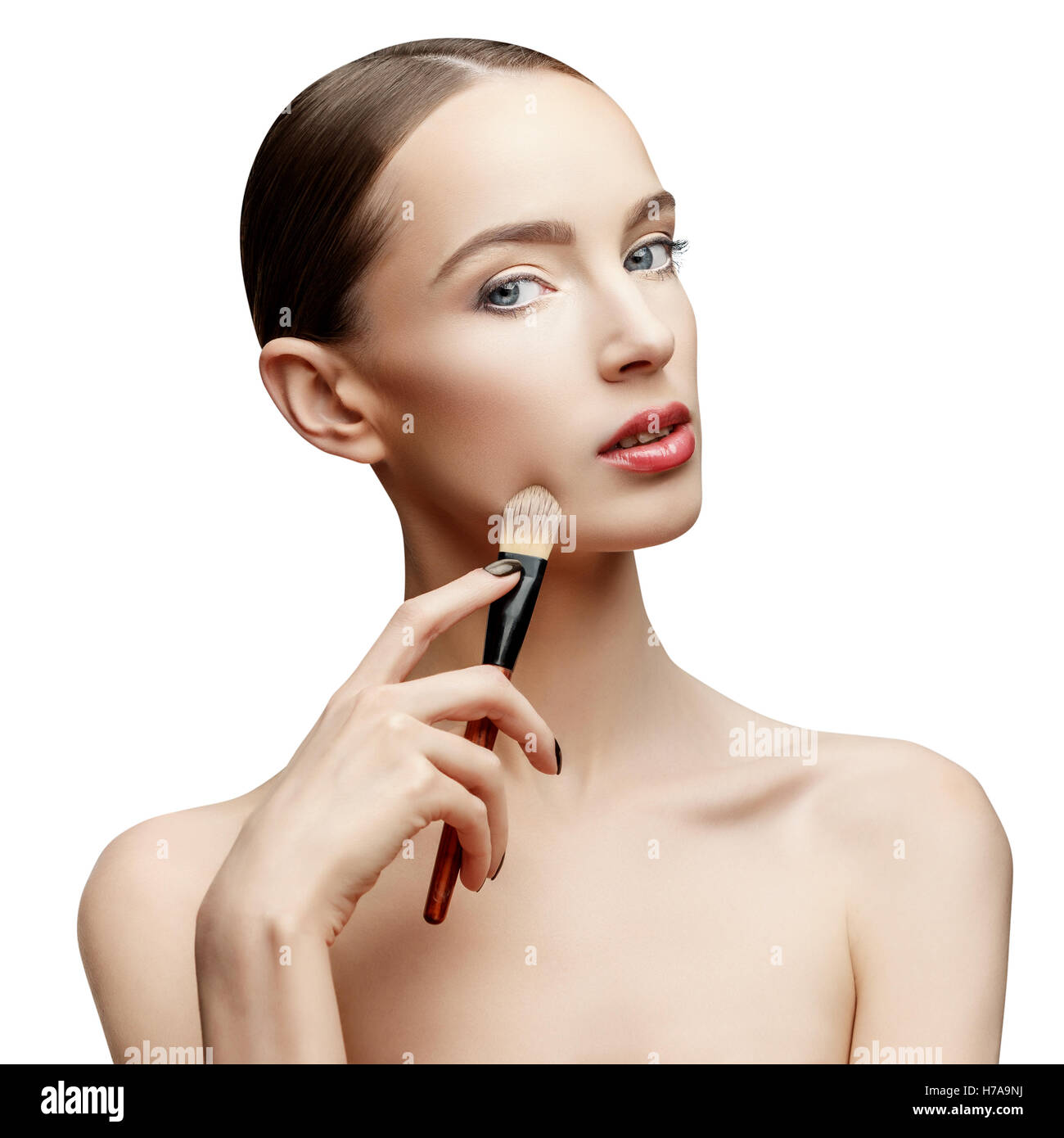 Beautiful Woman with Clean Fresh Skin Stock Photo - Alamy