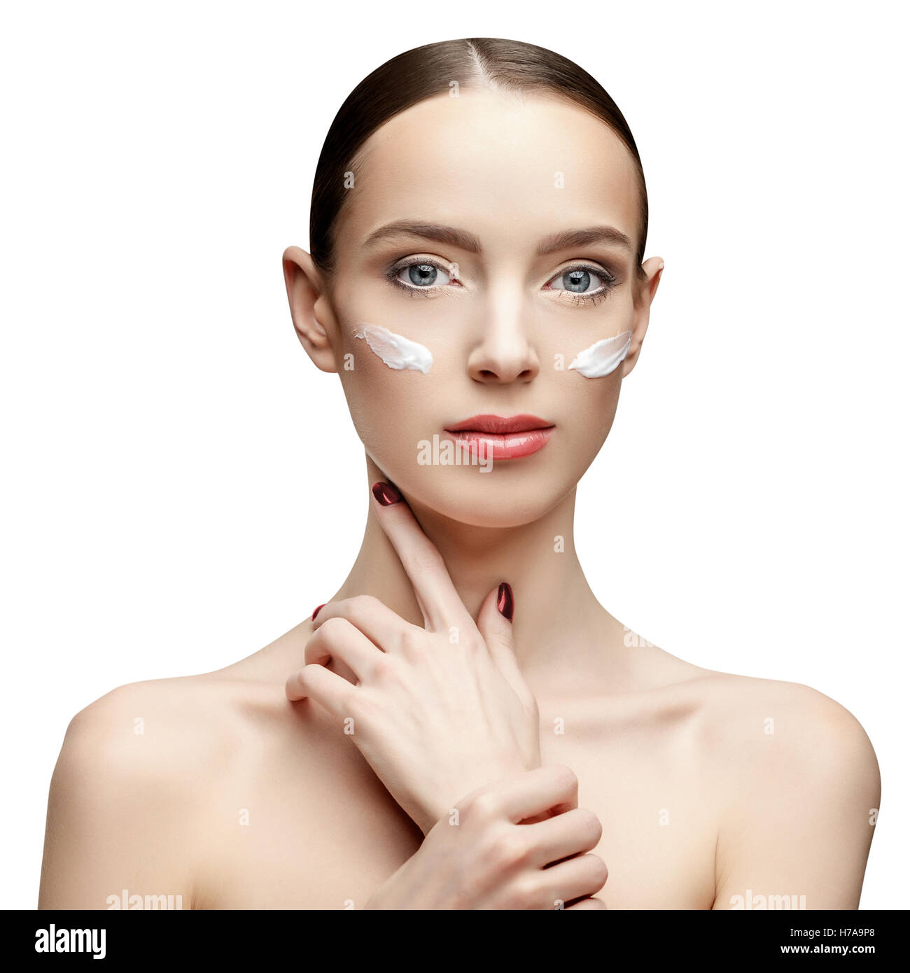 Beautiful Woman with Clean Fresh Skin Stock Photo - Alamy