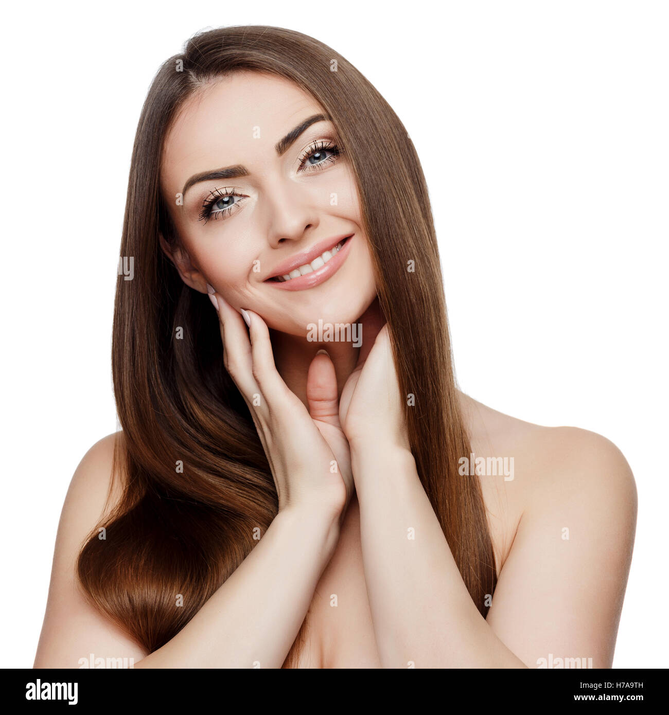 Beautiful Woman with Clean Fresh Skin Stock Photo - Alamy