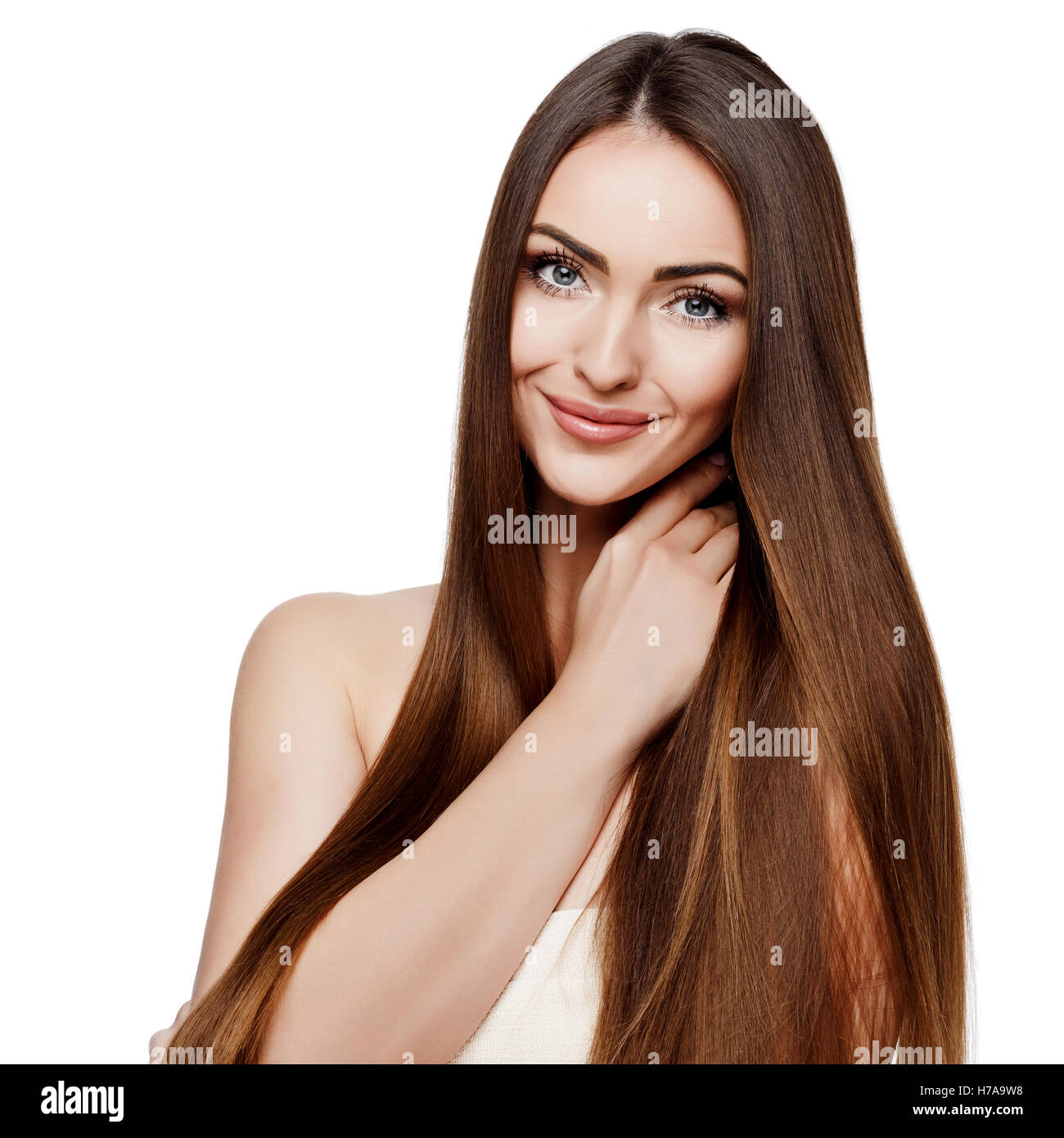 Beautiful Woman with Clean Fresh Skin Stock Photo - Alamy