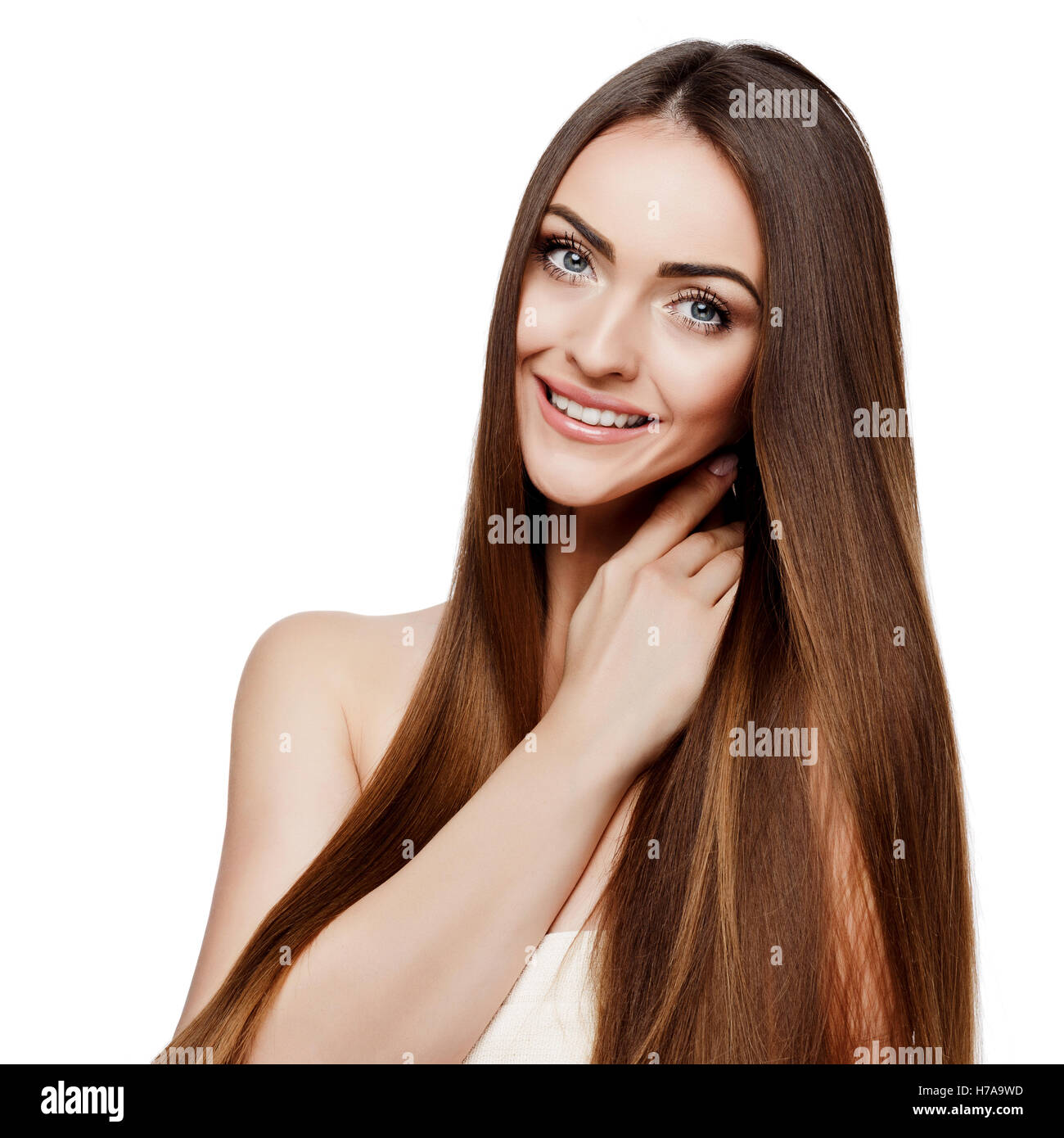 Beautiful Woman with Clean Fresh Skin Stock Photo - Alamy