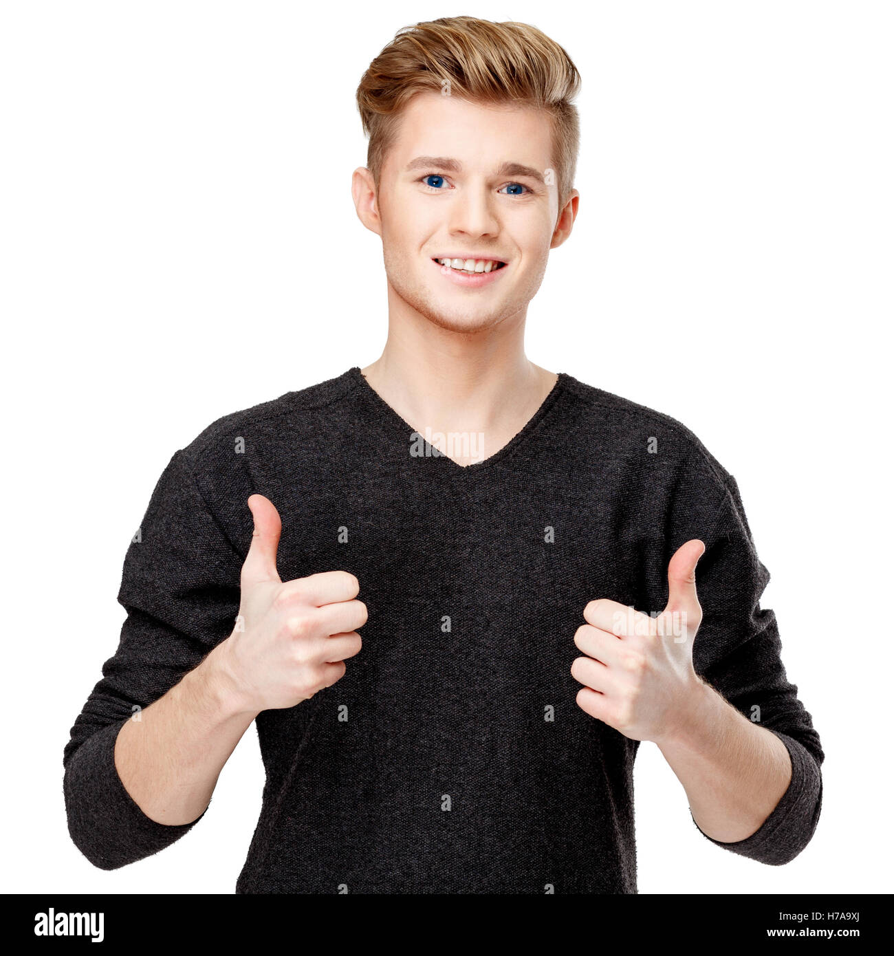 Portrait of young caucasian man Stock Photo - Alamy