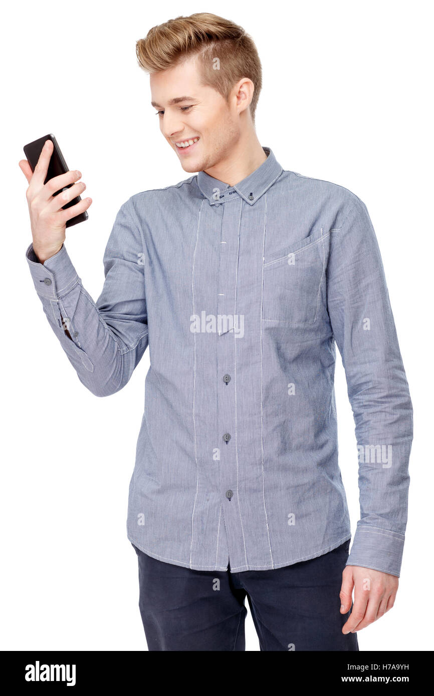 Portrait of young caucasian man Stock Photo - Alamy