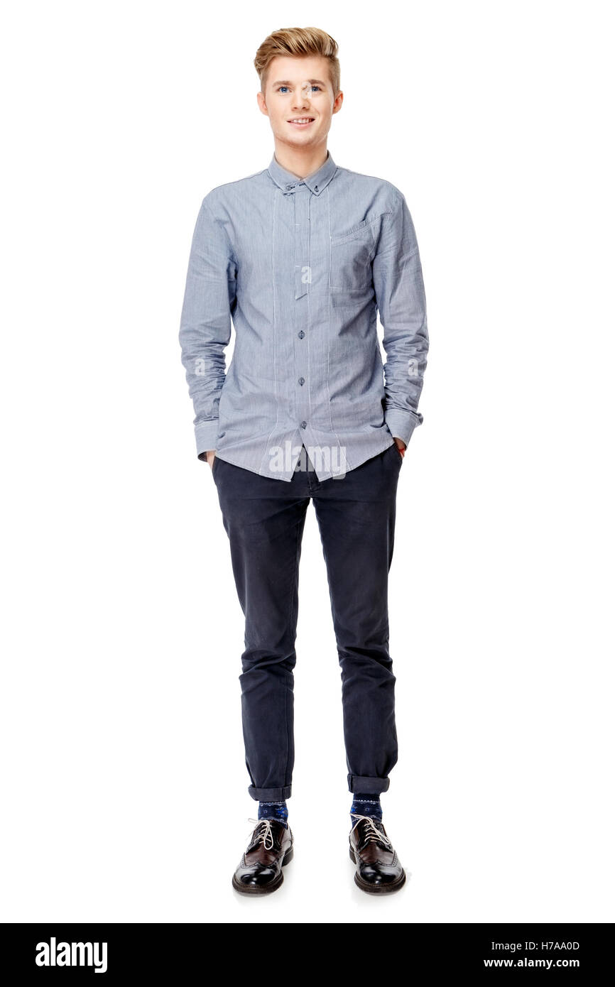 Portrait of young caucasian man Stock Photo - Alamy