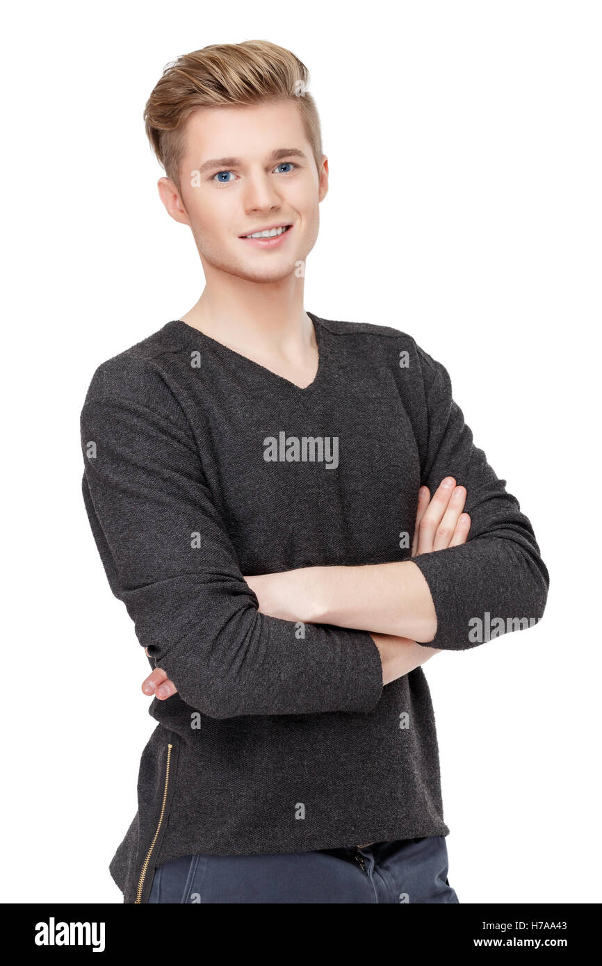 Portrait of young caucasian man Stock Photo - Alamy