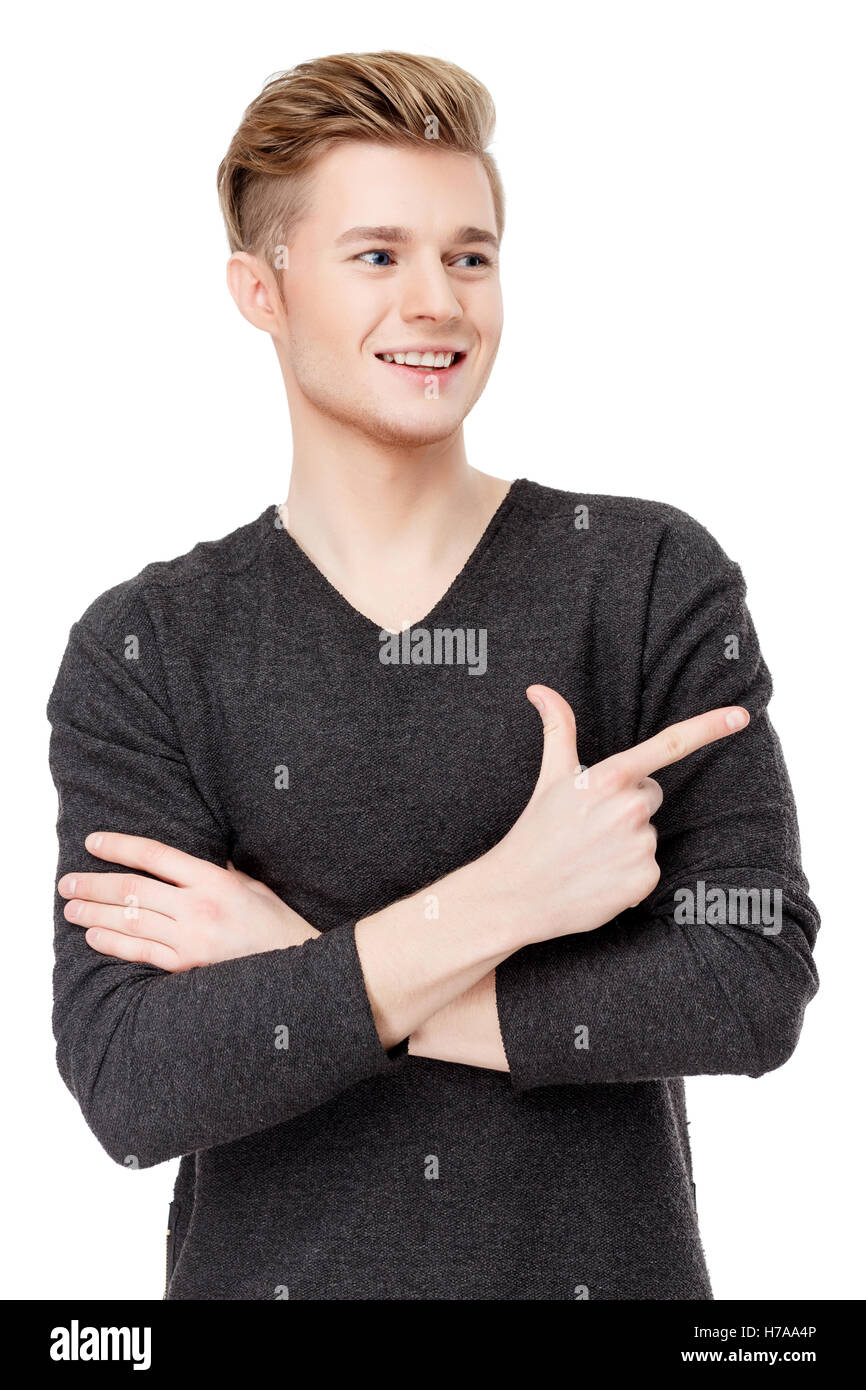 Portrait of young caucasian man Stock Photo - Alamy