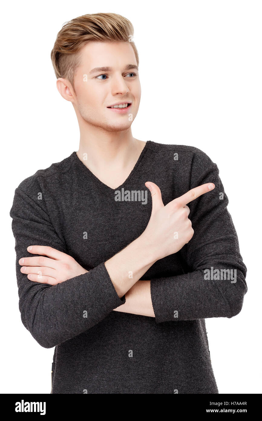 Portrait of young caucasian man Stock Photo - Alamy